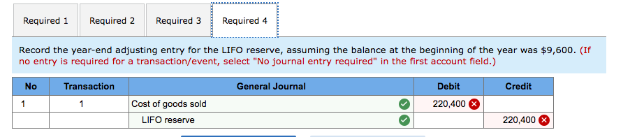 Solved Record the year-end adjusting entry for the LIFO | Chegg.com