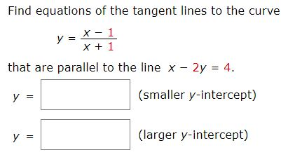 Solved Find equations of the tangent lines to the curve y = | Chegg.com