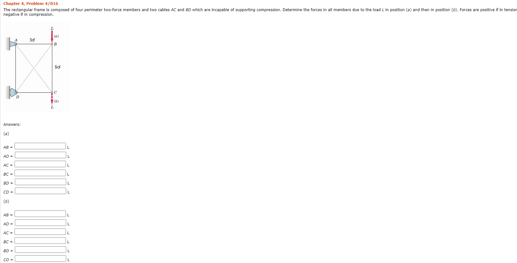 Solved Chapter 4, Problem 4/016 The rectangular frame is | Chegg.com