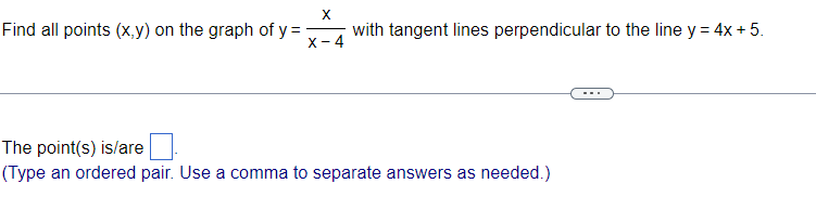Solved Find all points (x,y) on the graph of y=x−4x with | Chegg.com