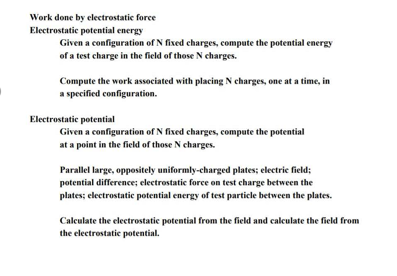 Solved Work done by electrostatic force Electrostatic | Chegg.com