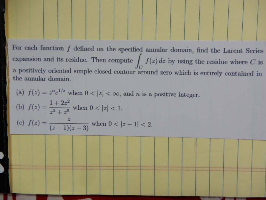 Solved For each function f defined on the specified annular | Chegg.com