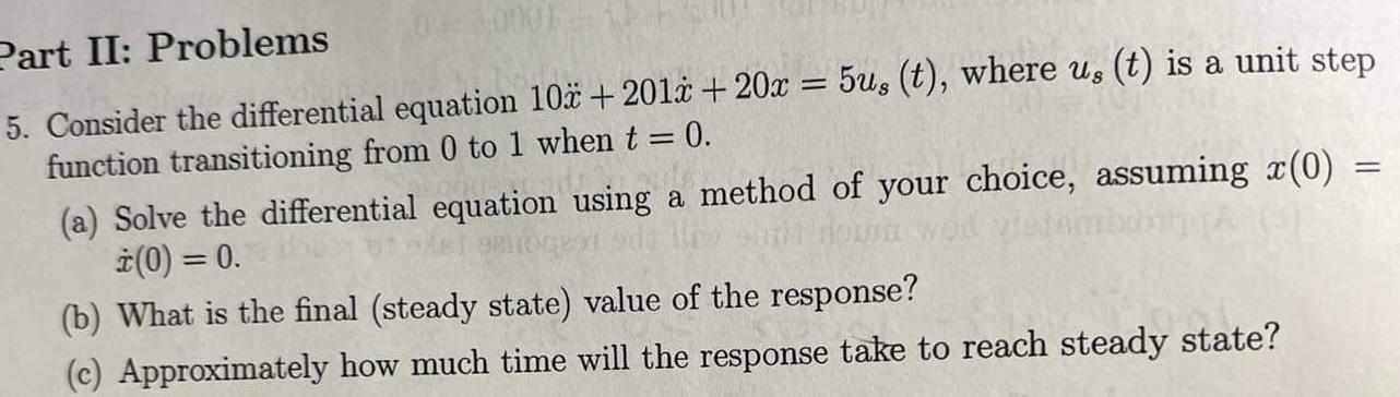 Solved Method need to use : Laplace TransformPlease solve | Chegg.com