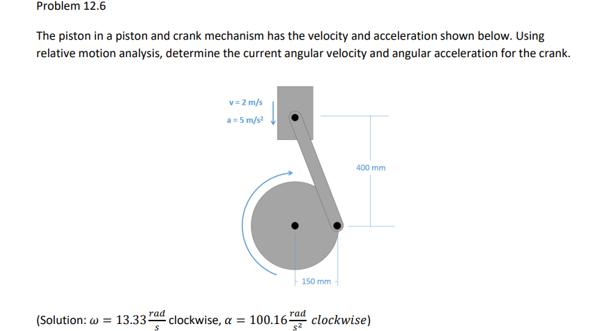 Solved Using dynamics RELATIVE MOTION ANALYSIS, can someone | Chegg.com