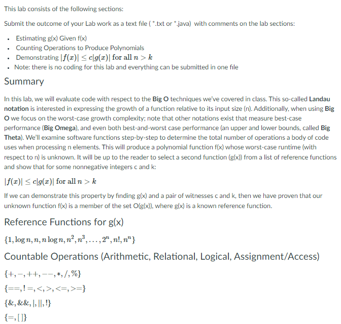 Solved This lab consists of the following sections: Submit | Chegg.com