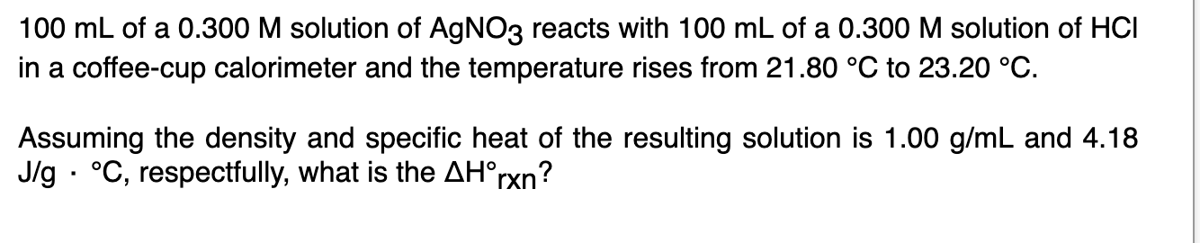 Solved 100 mL of a 0.300 M solution of AgNO3 reacts with 100 | Chegg.com