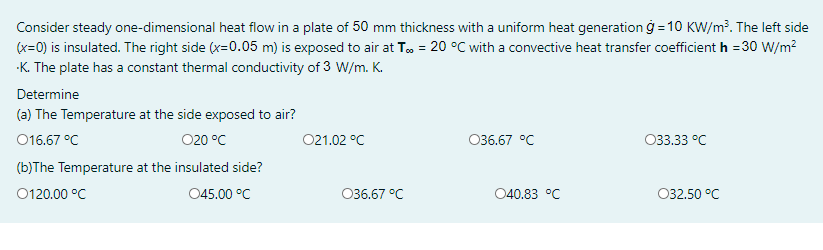 Solved Consider steady one-dimensional heat flow in a plate | Chegg.com