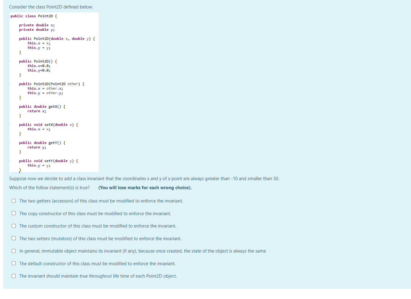 Solved Consider The Class Point2d Defined Below Public 