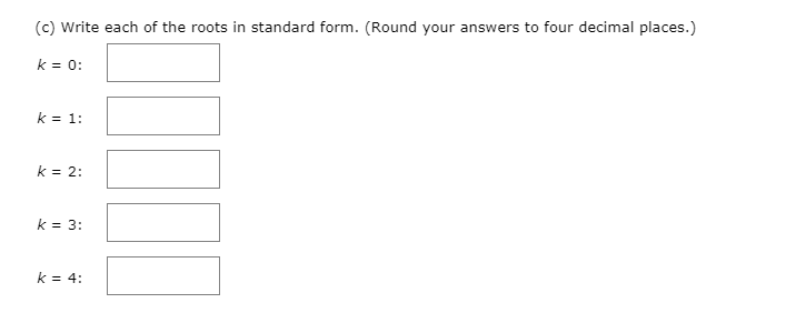 Consider the following. Fifth roots of 32( cos 5Tsin | Chegg.com