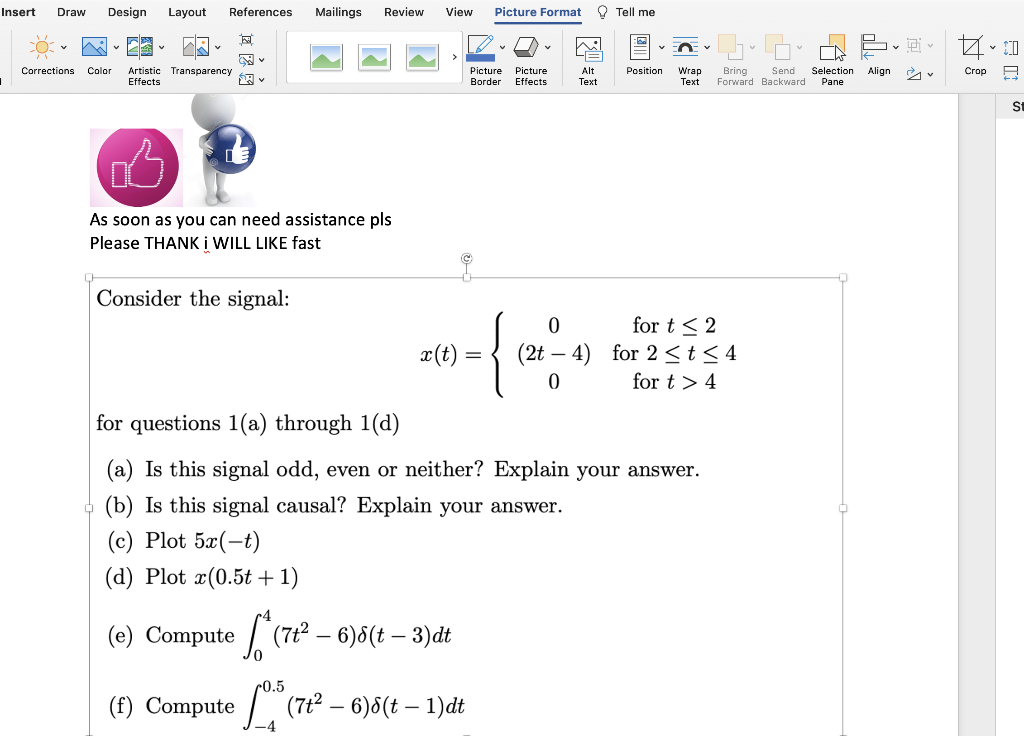Solved Insert Draw Design Layout References Mailings Review | Chegg.com