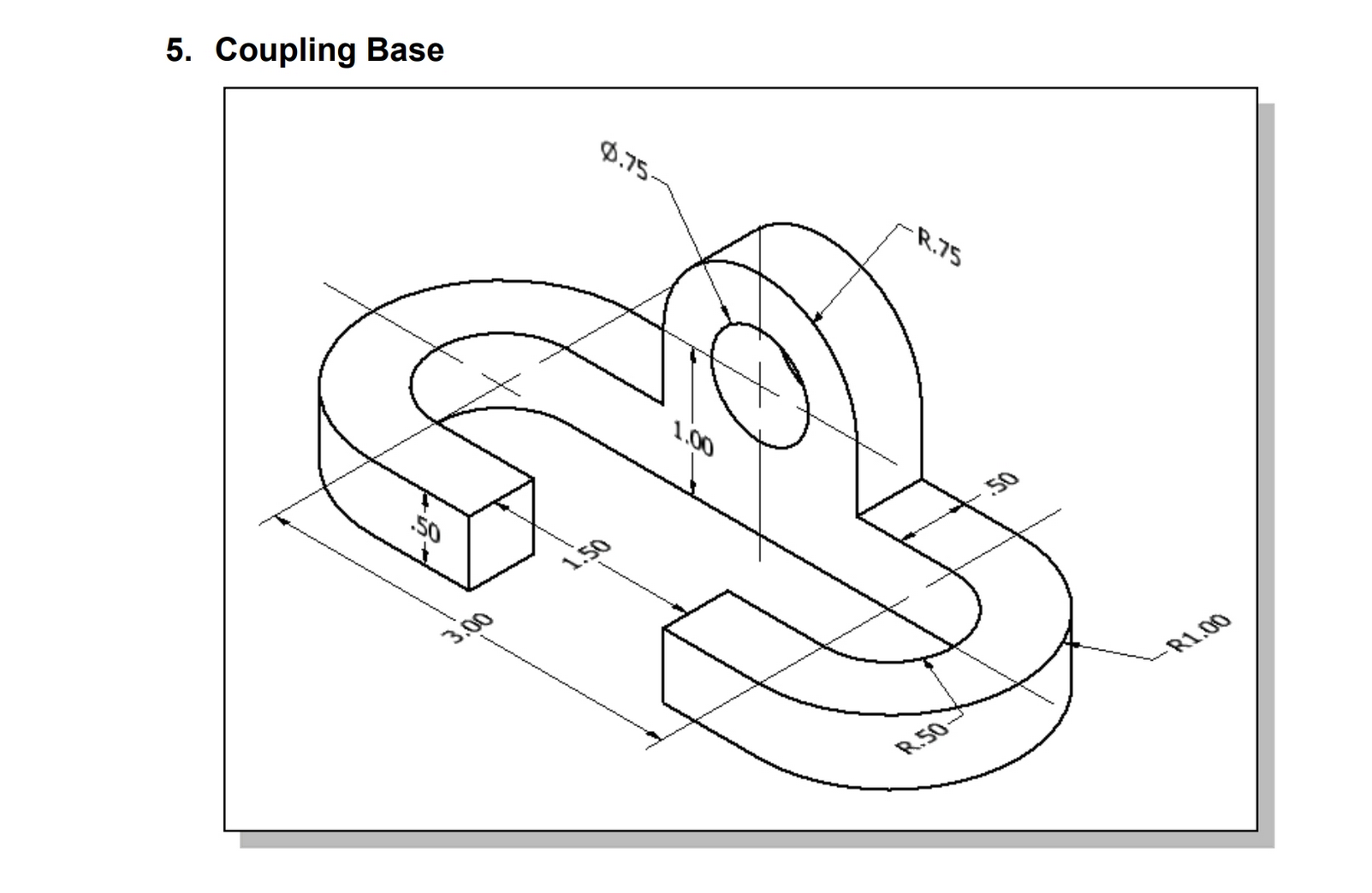 [Solved]: Coupling Base solve this Exercise using autocad