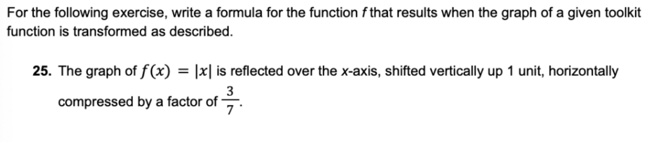 Solved For the following exercise, write a formula for the | Chegg.com