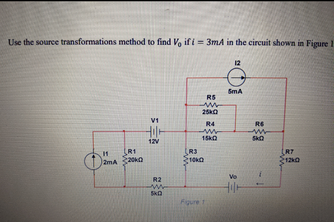 Solved Use the source transformations method to find V, if i | Chegg.com