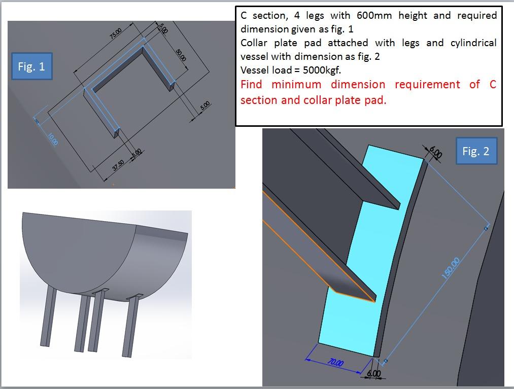 Most important to find out collar plate pad dimension | Chegg.com