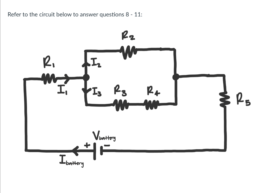 Solved Refer to the circuit below to answer questions 8 - | Chegg.com