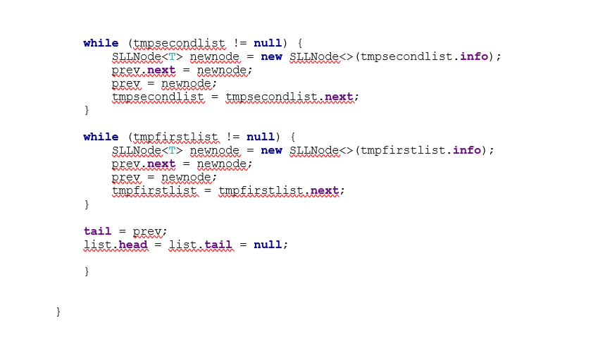 Solved ublic void insert (T e) \{ SLLNode newnode = new | Chegg.com