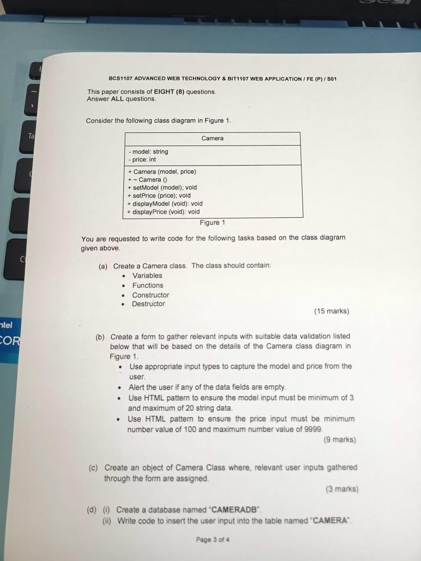 Solved BCS1107 ADVANCED WEB TECHNOLOGY \& BIT1107 WEB | Chegg.com