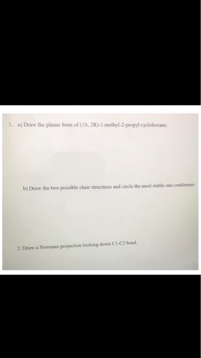 Solved 1. a) Draw the planar form of (IS, | Chegg.com