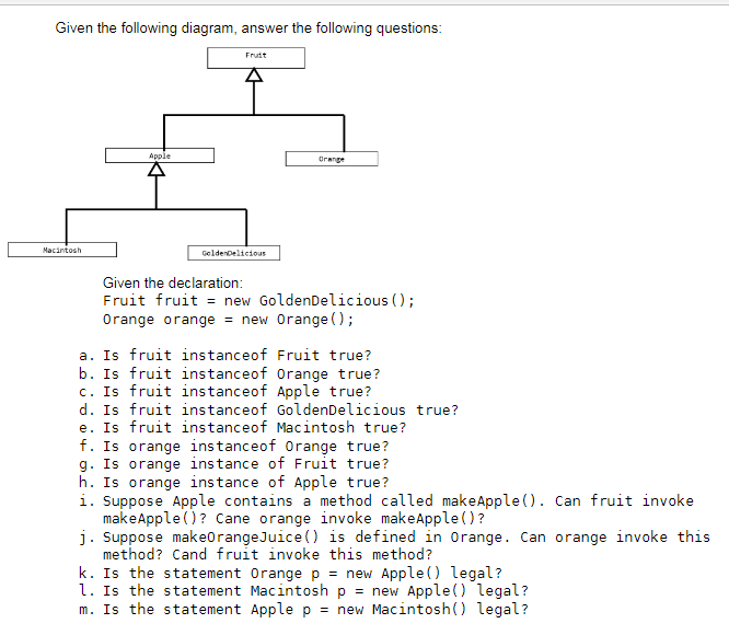 Given the following diagram, answer the following | Chegg.com