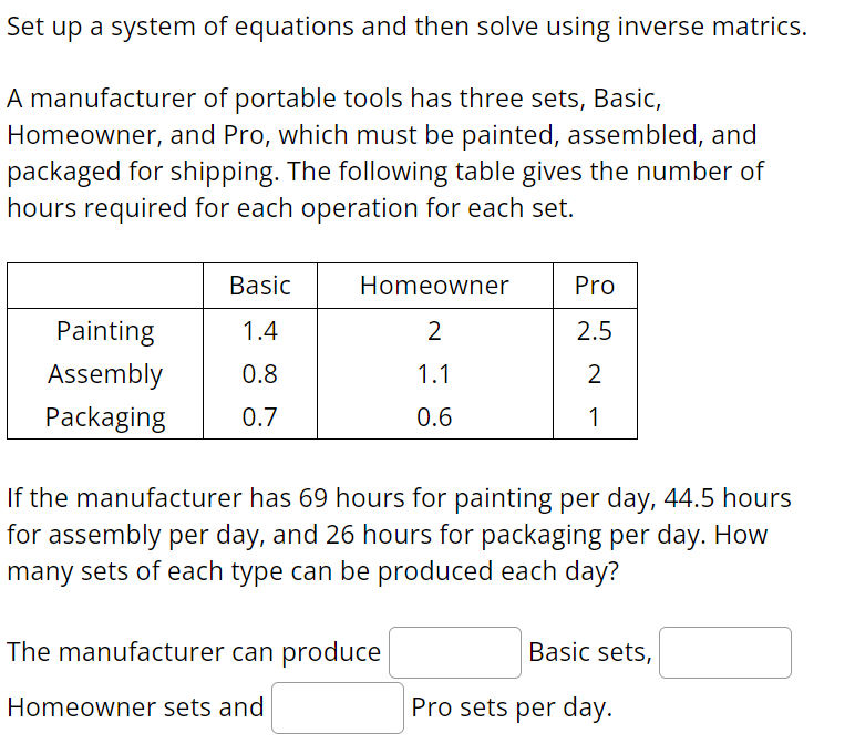Solved Set up a system of equations and then solve using | Chegg.com Solved Set up a system of equations and then solve using | Chegg.com