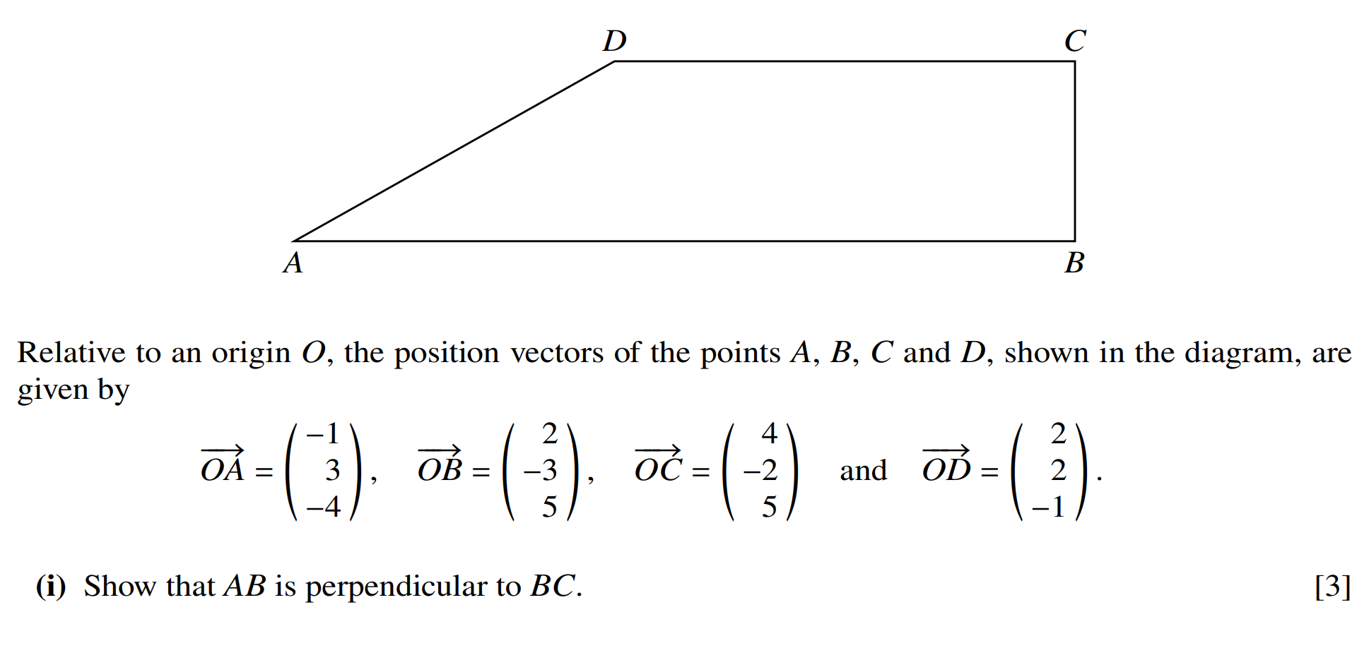 Solved ii) Show that ABCD is a trapezium. iii) Find the area | Chegg.com
