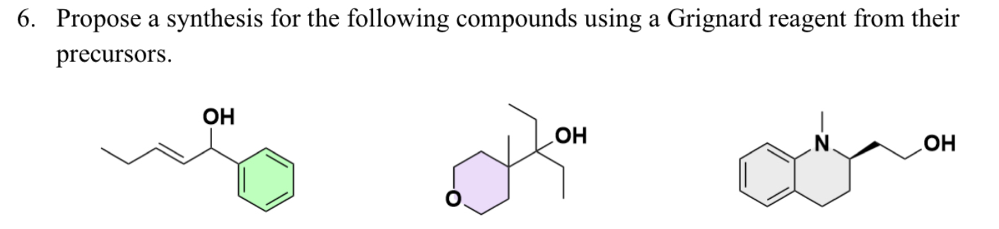 Solved 6. ﻿Propose a synthesis for the following compounds | Chegg.com