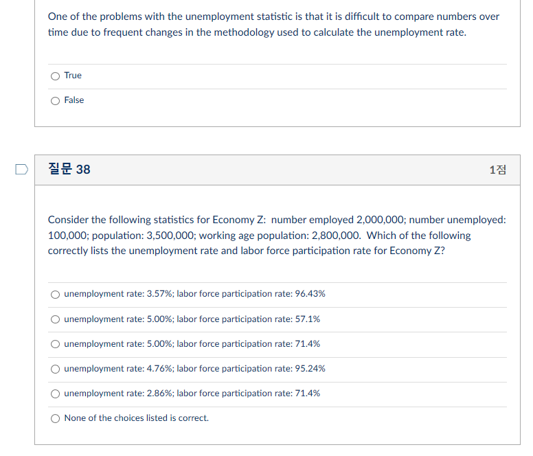 Solved One of the problems with the unemployment statistic | Chegg.com