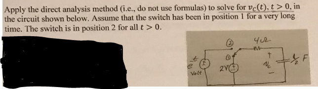 Solved Apply the direct analysis method (i.e., do not use | Chegg.com