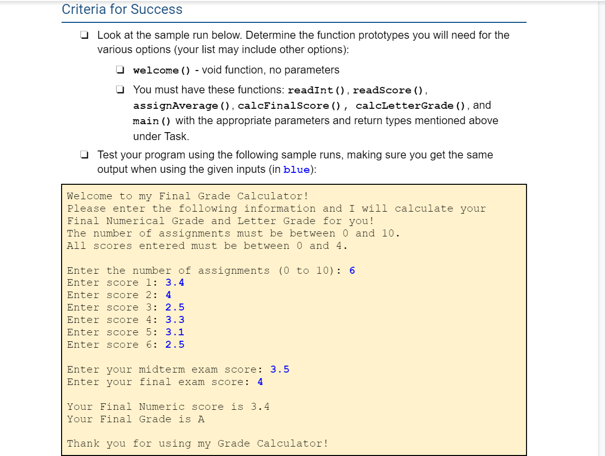 Solved Can you Please write an algorithm design document for | Chegg.com