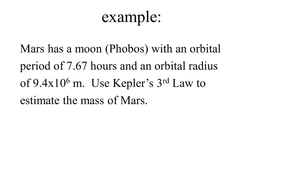 Solved example: Mars has a moon (Phobos) with an orbital | Chegg.com