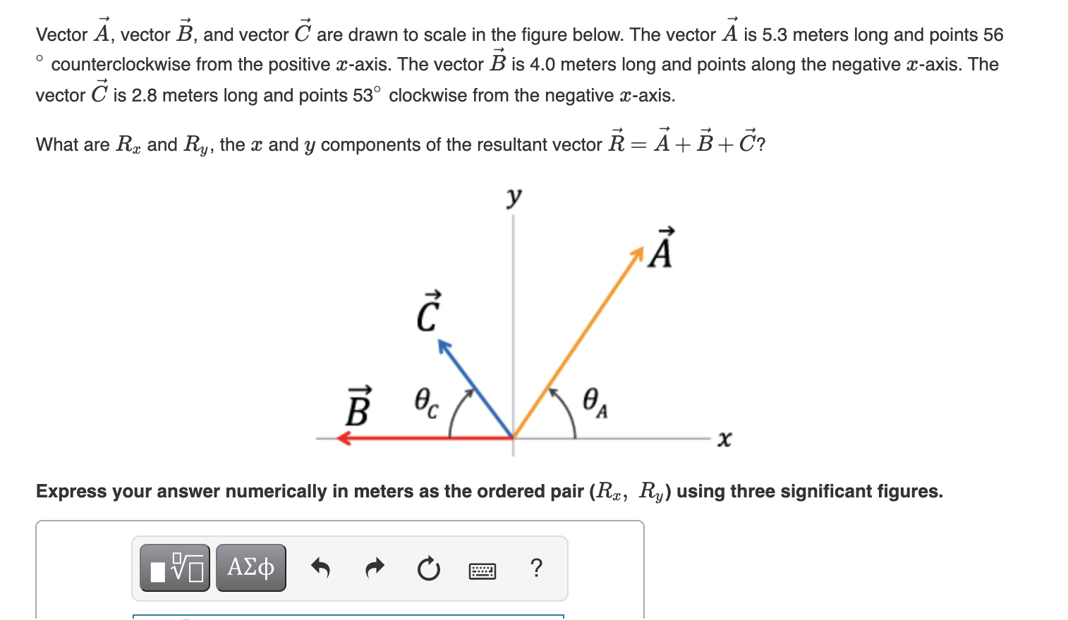 Solved Vector Ā, vector B, and vector © are drawn to scale | Chegg.com