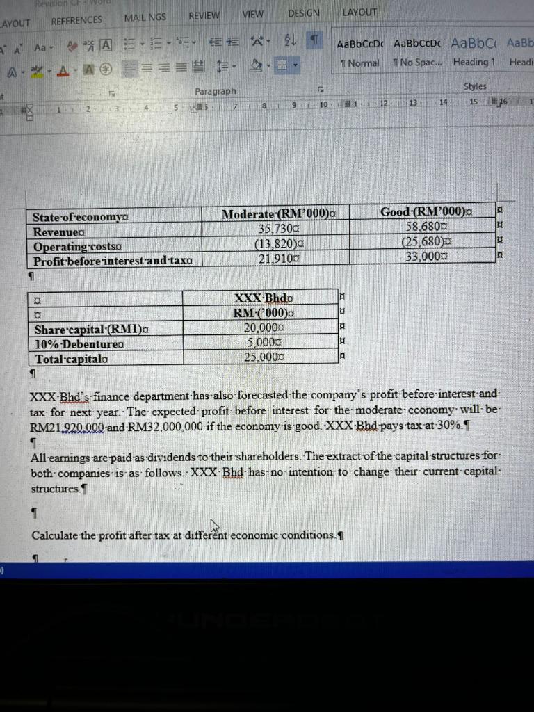 Solved Rio MAILINGS REVIEW VIEW DESIGN LAYOUT LAYOUT | Chegg.com