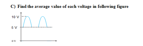 Solved C) Find the average value of each voltage in | Chegg.com