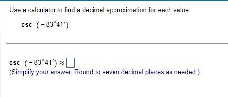 Solved Use a calculator to find a decimal approximation for | Chegg.com