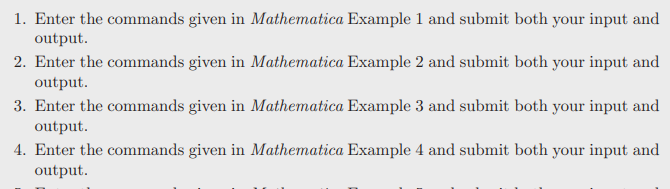 Solved 1 Enter The Commands Given In Mathematica Example 1 0506