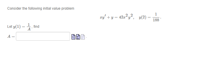 Solved Consider the following initial value problem 1 Ty' +y | Chegg.com