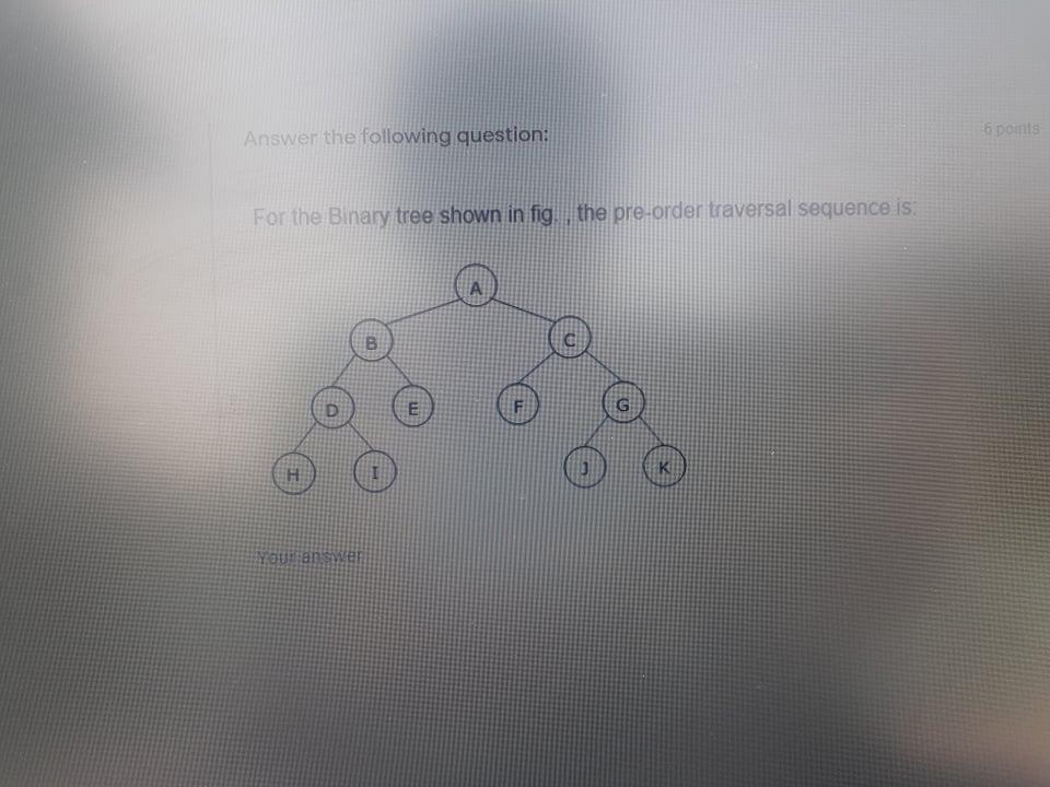 Solved Answer the following question: 6 points For the | Chegg.com