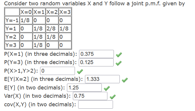 Solved Consider two random variables X and Y follow a joint | Chegg.com
