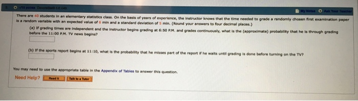Solved There are 40 students in an elementary statistics | Chegg.com