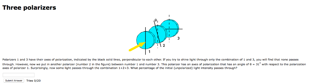 Solved Three polarizers + - - - - Polarizers 1 and 3 have | Chegg.com