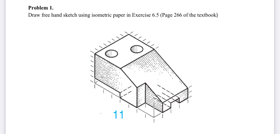 Solved please do it using isometric paper | Chegg.com