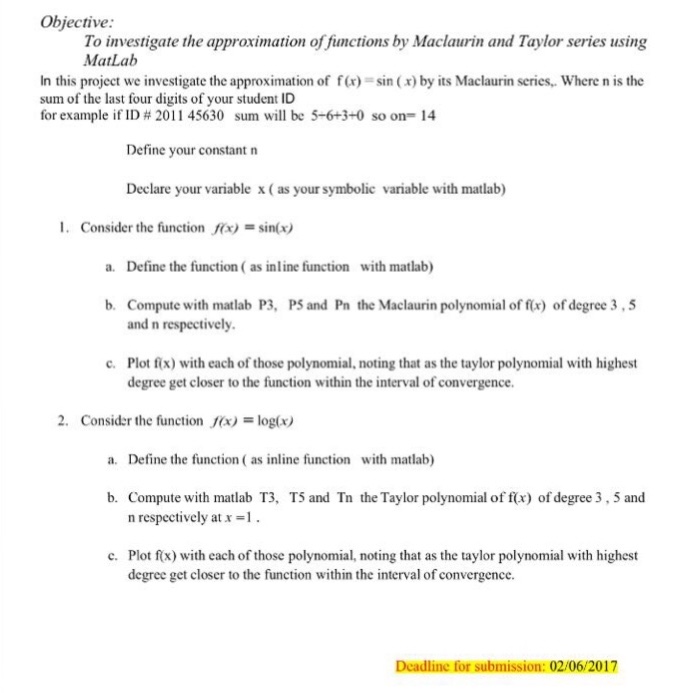 Solved Objective: To investigate the approximation of | Chegg.com