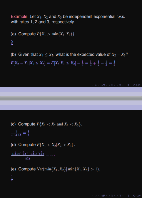 Solved Example Let X1, X2 and Xz be independent exponential | Chegg.com