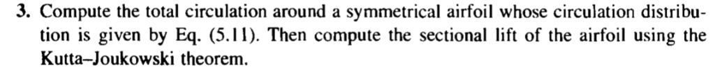 Solved 3. Compute the total circulation around a symmetrical | Chegg.com