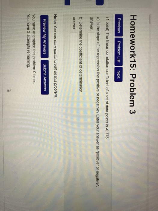 Solved Homework15 Problem3 Previous Problem Listnext 1