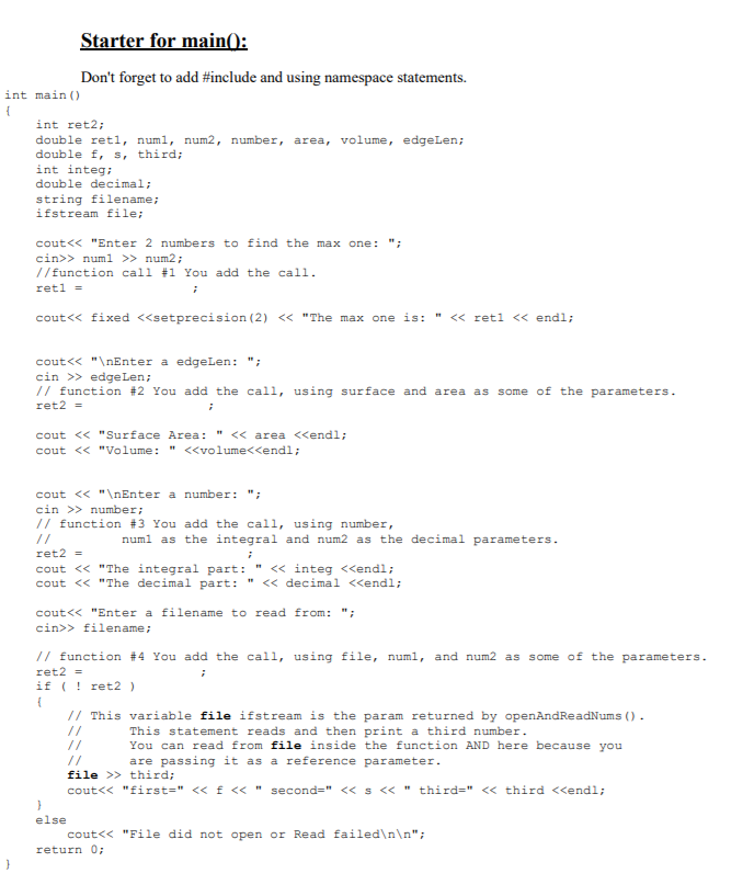 Solved In this exercise, you get practice writing functions | Chegg.com