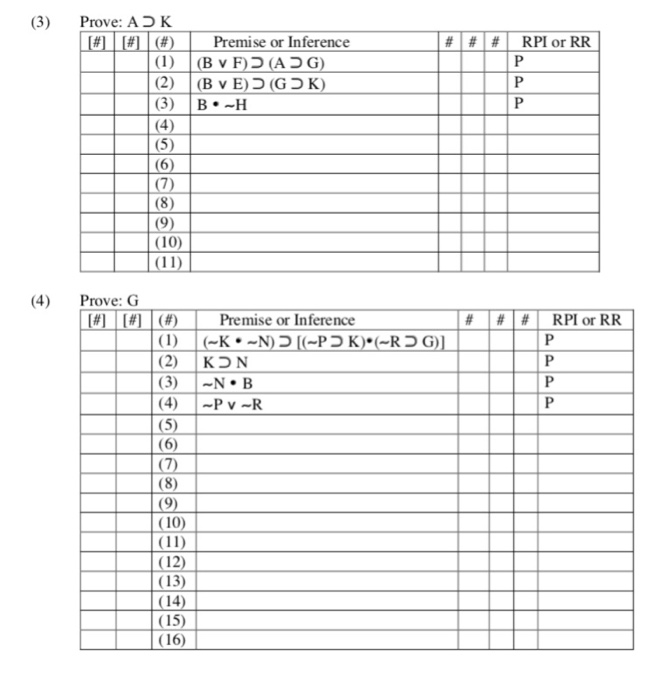 Solved Directions: Complete following proofs using the Rules | Chegg.com
