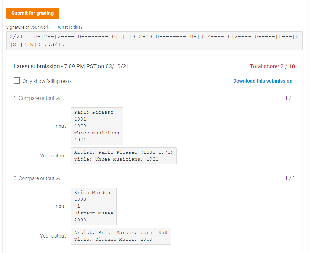 Solved 11.8 LAB: Artwork label (modules) Define the Artist | Chegg.com