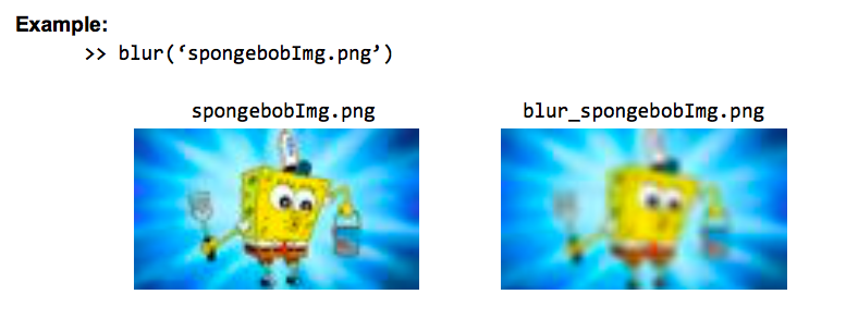 Solved Function Name: blur Inputs: 1. ( char) The file | Chegg.com