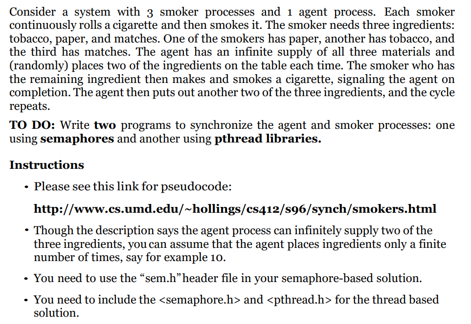 Solved in C please. //sem.h /* Description : | Chegg.com